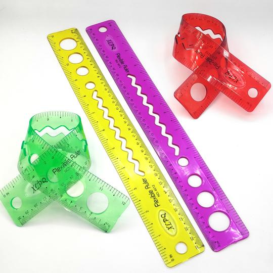 Protable Flexible Ruler Scale – Mixed Designs 30 Cms - Stationery World